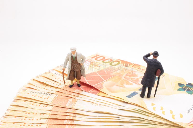 The Mini of Figure Business Man on the Bank Note Stock Image - Image of ...