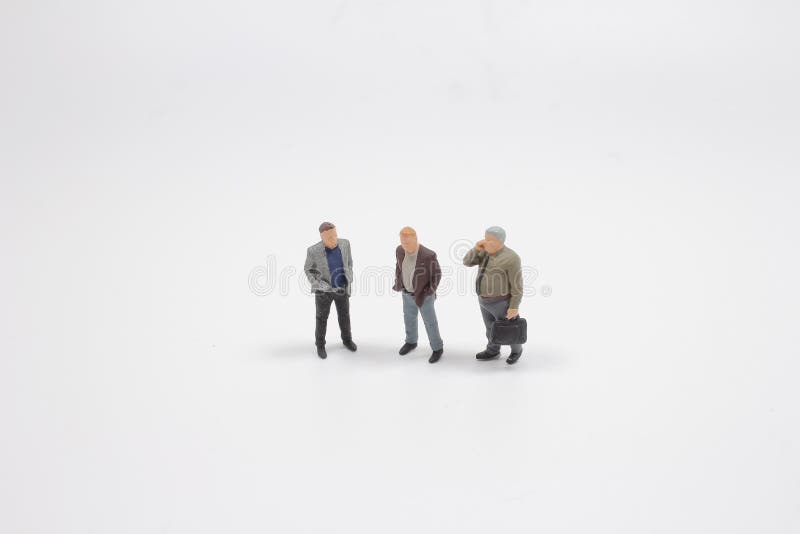 The Mini Figure of Business Standing with Team Stock Photo - Image of ...