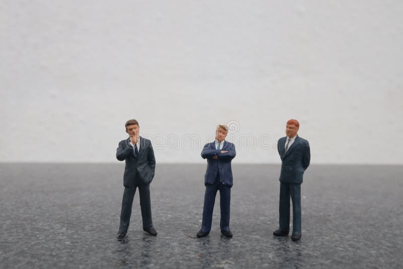 A Mini of Figure Business Team Discussing Stock Image - Image of people ...