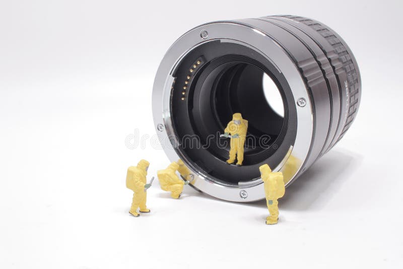 A Mini of Figure Checking the Lens Stock Image - Image of shot, studio ...