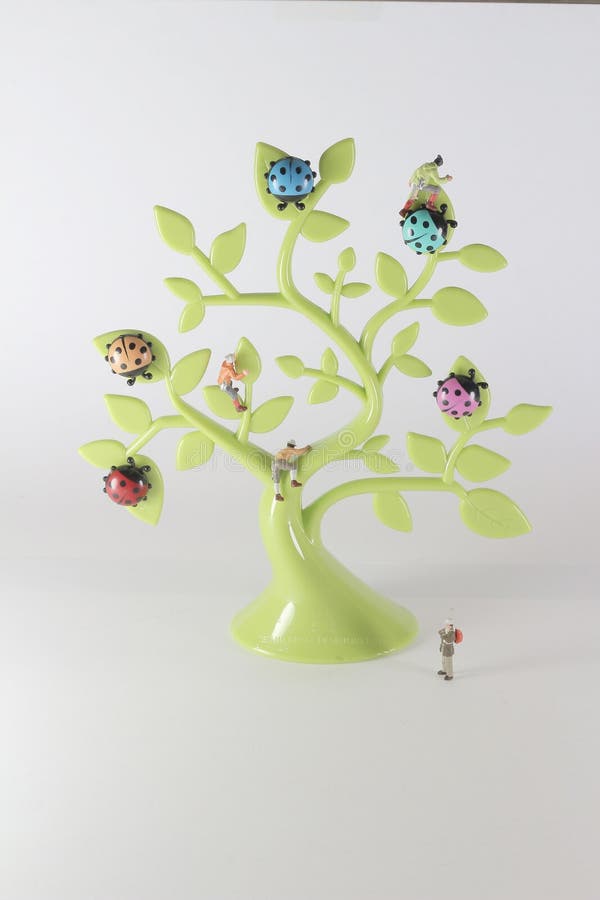 The Mini of Figure Climb the Tree Editorial Image - Image of human ...