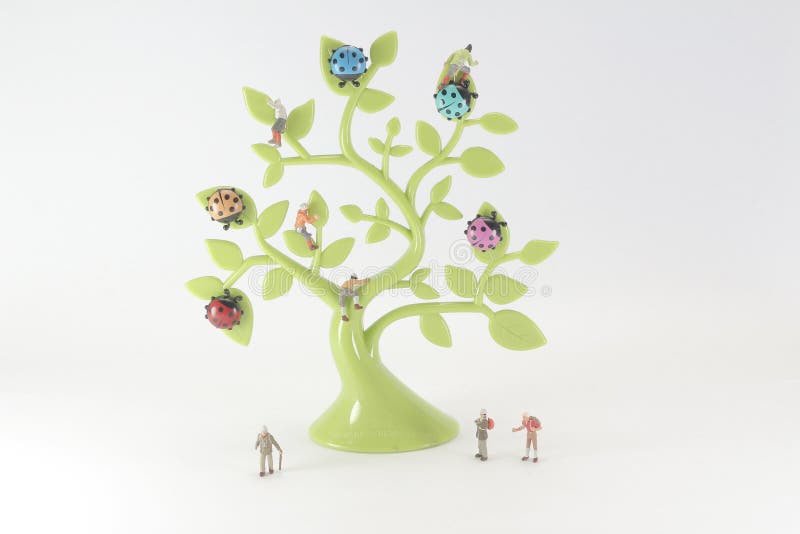 The Mini of Figure Climb the Tree Editorial Stock Photo - Image of ...