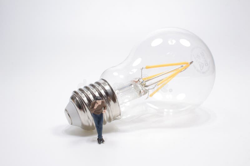 A Mini Figure Create an Idea. Creative Business Idea Stock Photo ...