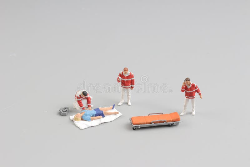 Mini Figure of First Aid at the Toys Stock Photo - Image of injecting ...