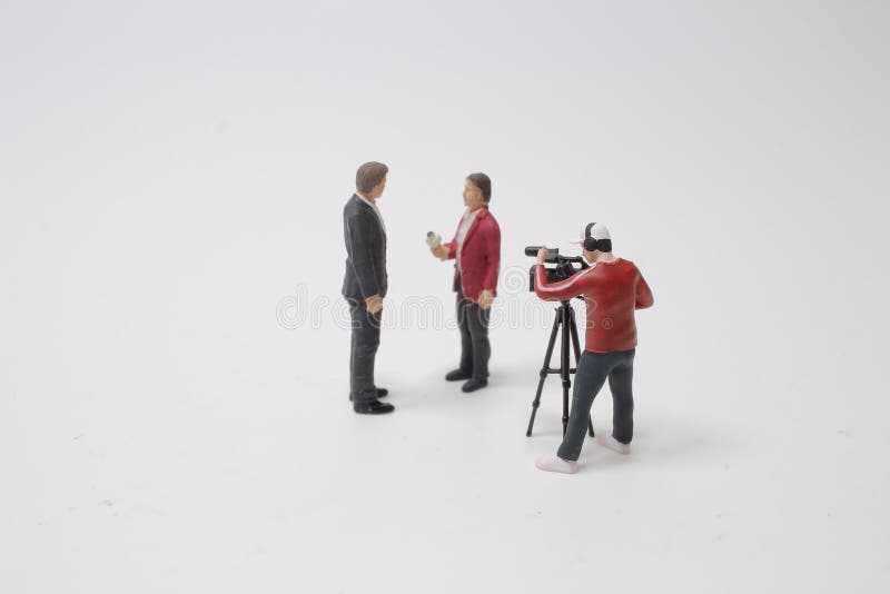 A Mini of Figure Journalism on the Board Stock Image - Image of ...