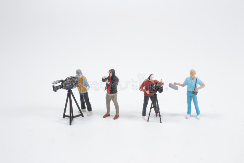 A Mini of Figure Journalism on the Board Stock Image - Image of ...