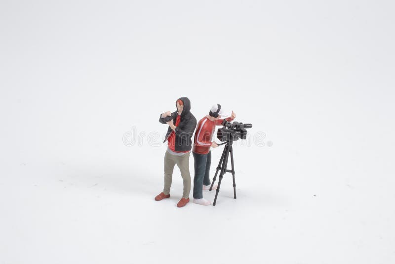 A Mini of Figure Journalism on the Board Stock Photo - Image of ...