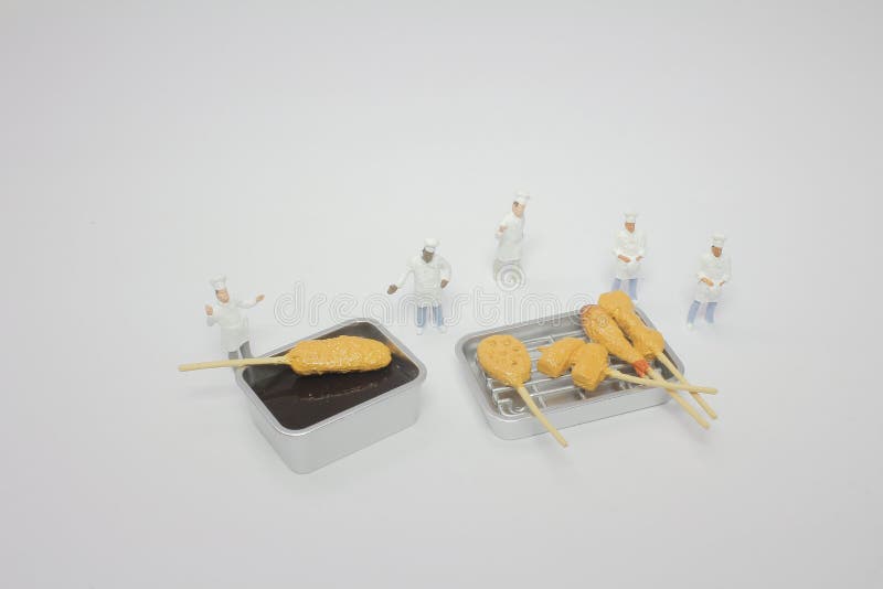 A Mini of Figure of Kitchen Chef Stock Image - Image of mustache ...