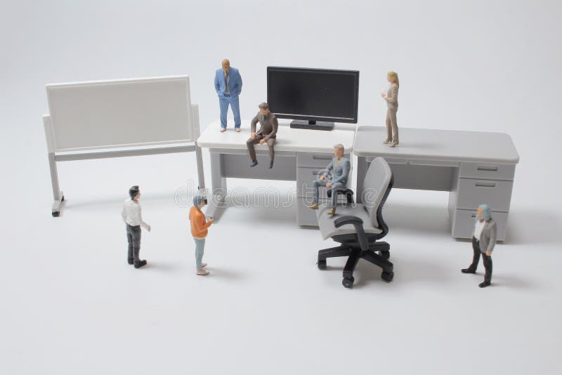 .a Mini Figure with the Office Equipment Stock Photo - Image of wheels ...