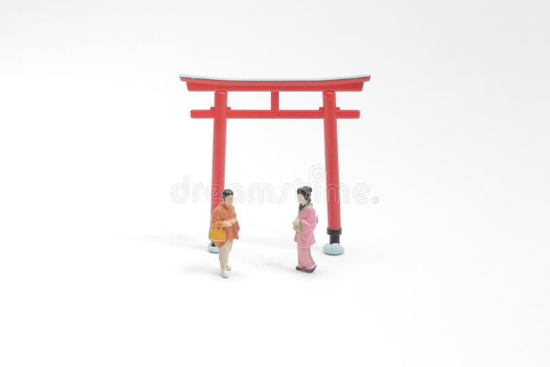 A Mini Figure of Red Gateof the Shrine Stock Image - Image of classic ...