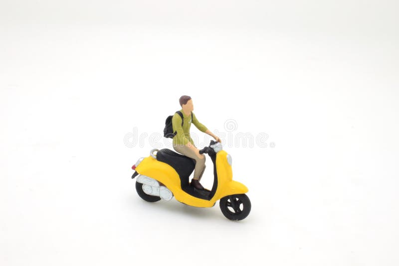 A Mini of Figure Ride the Motorcycle Stock Photo - Image of bike, speed ...