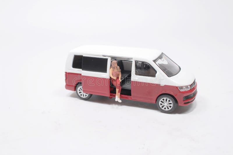 A Mini Figure with the Scale Van Stock Image - Image of party, person ...