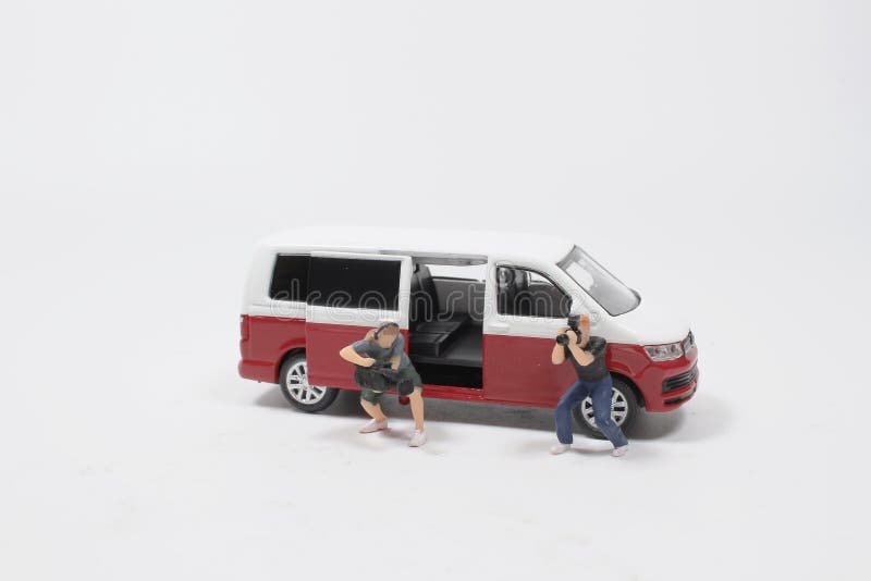A Mini Figure with the Scale Van Stock Image - Image of figure, group ...