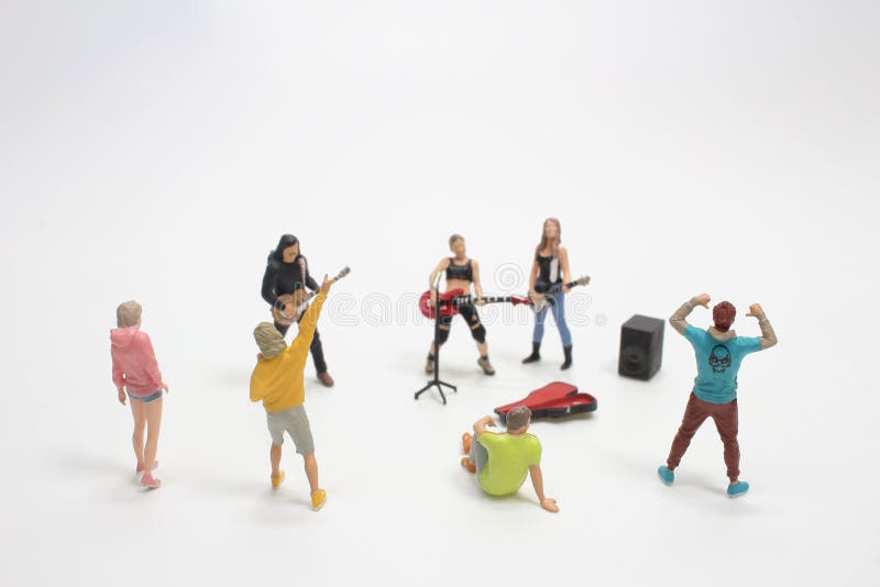 The Mini Figure of Singer on the Board Stock Image - Image of player ...