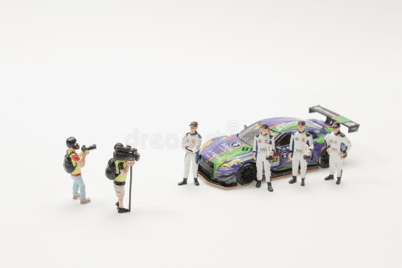 Mini Figure of Speed Car Race and Tv Reporter Editorial Photo - Image ...