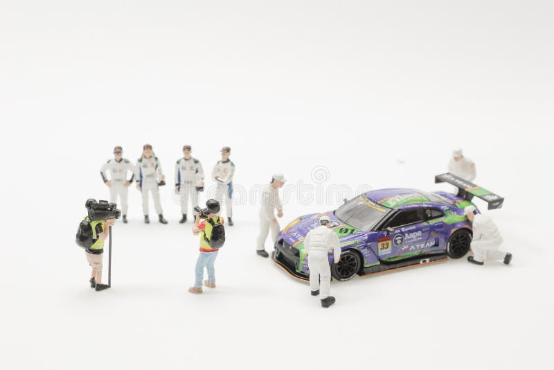 Mini Figure of Speed Car Race and Tv Reporter Editorial Image - Image ...
