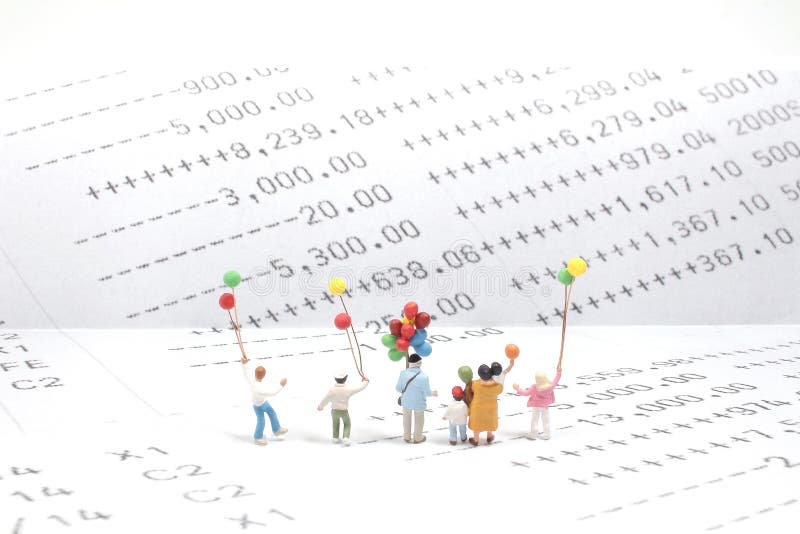 The Mini Figure Standing on Book Bank Background Stock Photo - Image of ...