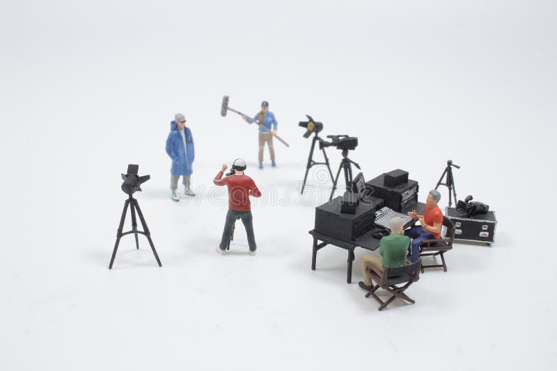 A Mini Figure at the Studio, Guests in Studio Stock Image - Image of ...