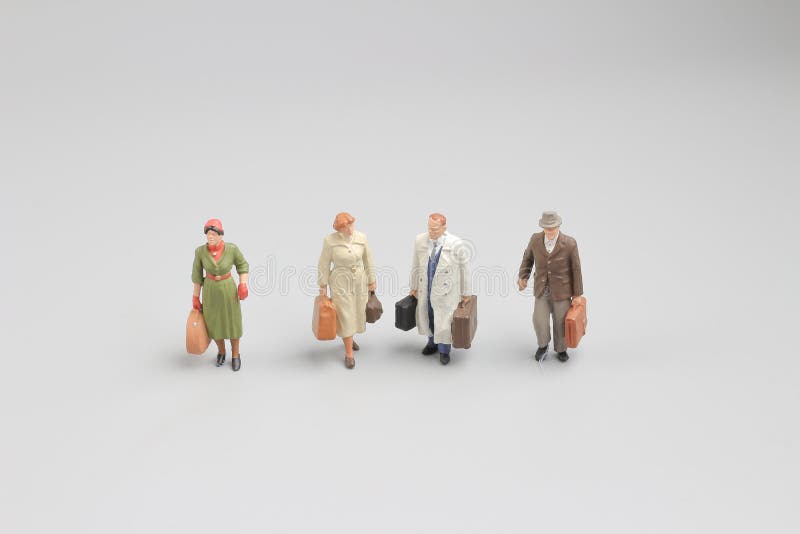 Mini of Figure on Travel with Luggage Stock Image - Image of ...
