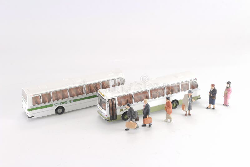 A Mini of Figure Waiting a Bus Stock Image - Image of relationship ...