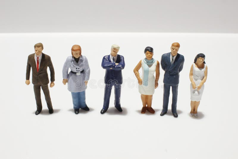 Mini Figures of Business on White Back Ground Stock Image - Image of ...