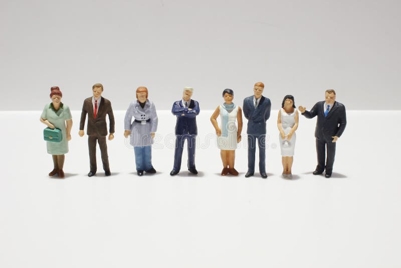 Mini Figures of Business on White Back Ground Stock Image - Image of ...