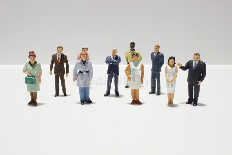 Mini Figures of Business on White Back Ground Stock Photo - Image of ...