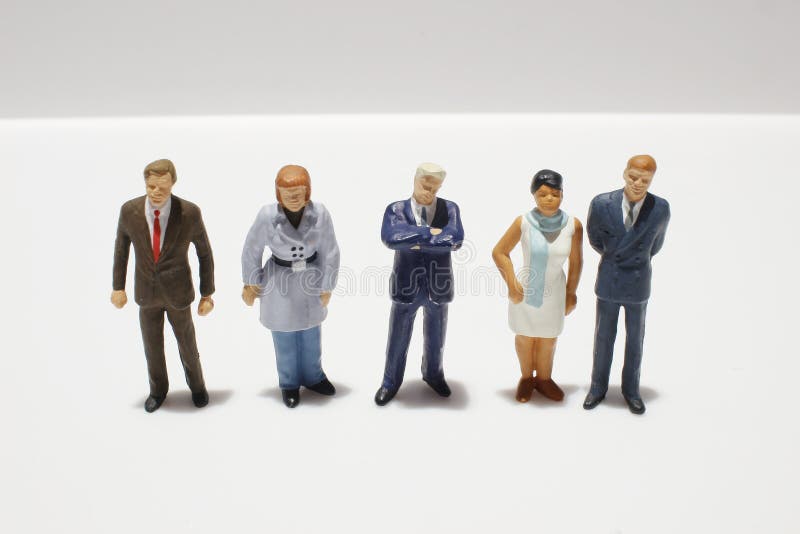 Mini Figures of Business on White Back Ground Stock Image - Image of ...