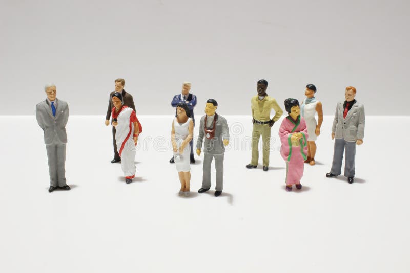 Mini Figures of Business on White Back Ground Stock Image - Image of ...