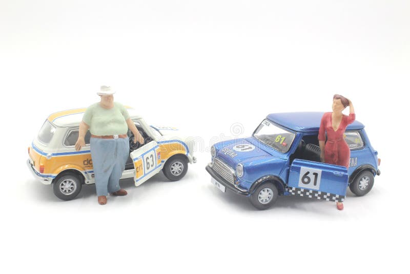 The Mini of Figures with the Car Editorial Photography - Image of ...