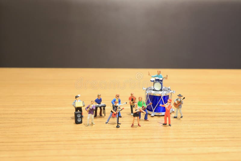 A Mini of Figures Music Band on Show Stock Image - Image of character ...