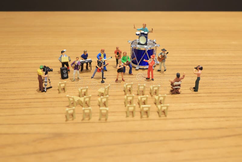 A Mini of Figures Music Band on Show Stock Photo - Image of love ...