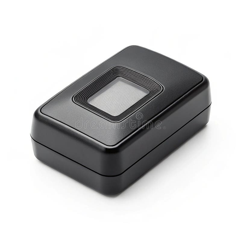 Mini Fingerprint Scanner on White Background Stock Illustration ...