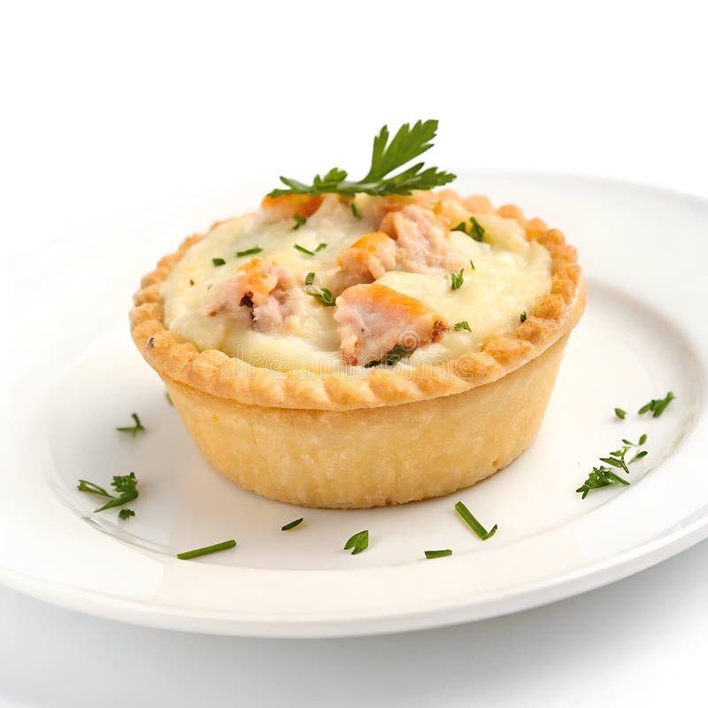 Mini Fish Pie Isolated on White Background Stock Image - Image of ...