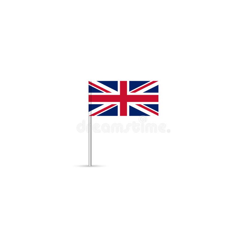 Mini flag of Great Britain stock vector. Illustration of desk - 251134997