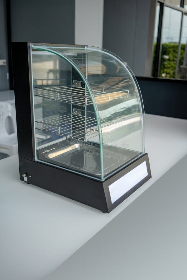 Mini Food Warmer Cabinet Isolated on White Table Stock Photo - Image of ...