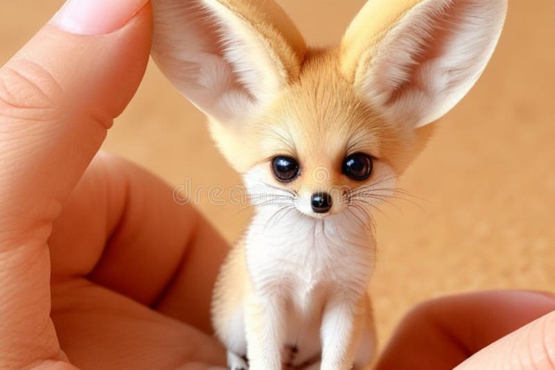 A Mini Fox with Its Sharp Hearing Stock Photo - Image of sharp, mini ...