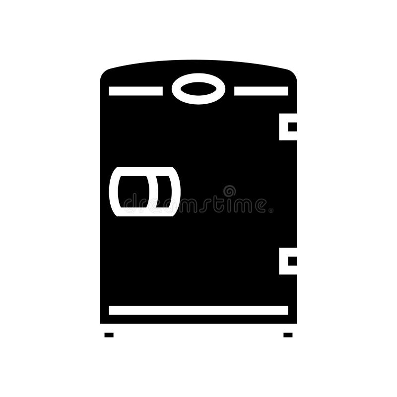Mini Fridge Garage Tool Glyph Icon Vector Illustration Stock Vector ...