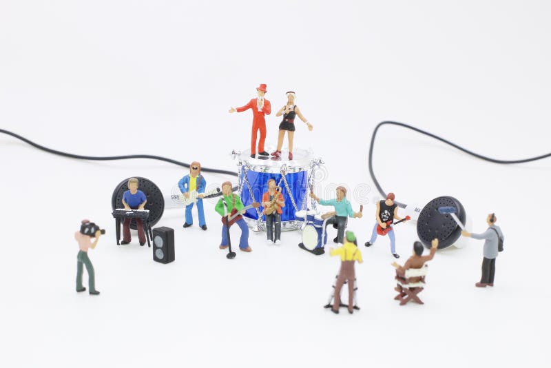 A Mini of Fun Music Band on Show Stock Photo - Image of still, steel ...