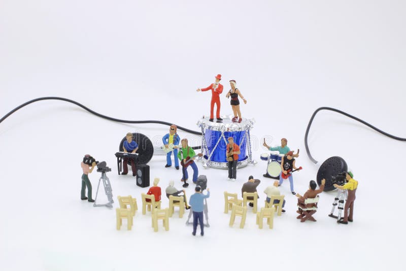 A Mini of Fun Music Band on Show Stock Photo - Image of creative, steel ...