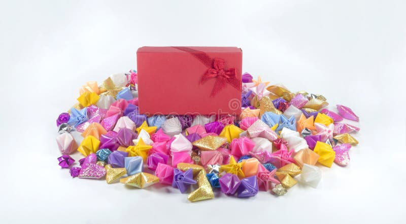 Mini Gift Box on Plastic Star Stock Image - Image of plastic, ribbon ...