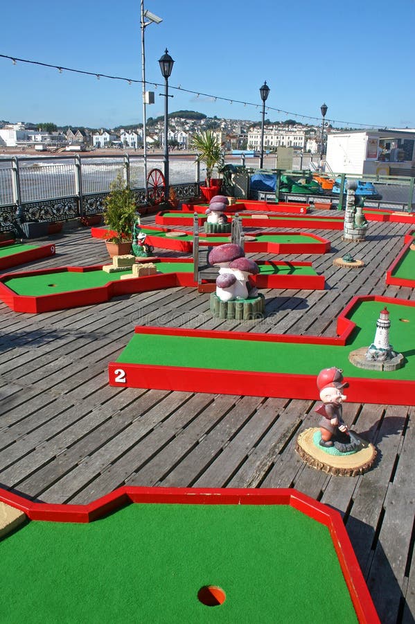 Mini golf stock image. Image of pier, devon, putt, ball - 12704071