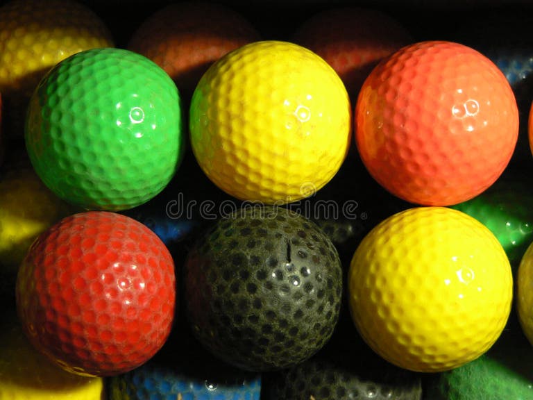 Mini Golf Ball Extravaganza Stock Photo - Image of glare, green: 883812