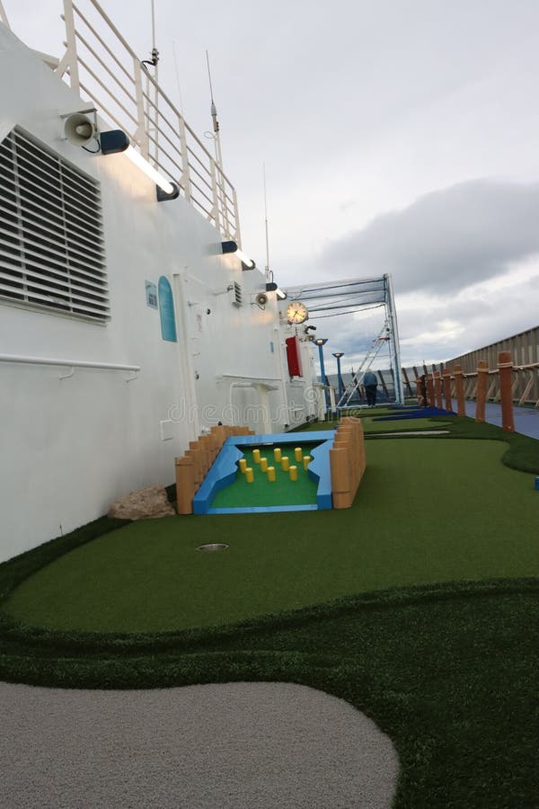 Mini-golf Course Located on the Deck of a Cruise Ship. Editorial Photo ...