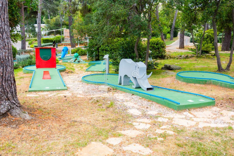 Miniature Golf Course Obstacle Stock Image - Image of shapes, outdoors ...