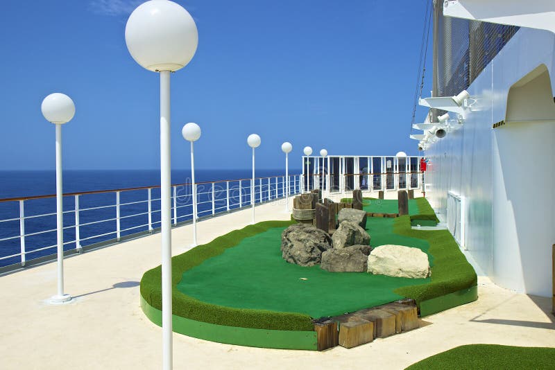 Mini golf on a cruise ship editorial photography. Image of cruise ...