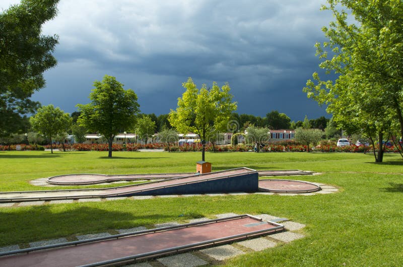 Mini golf park stock image. Image of challenge, green - 34854281