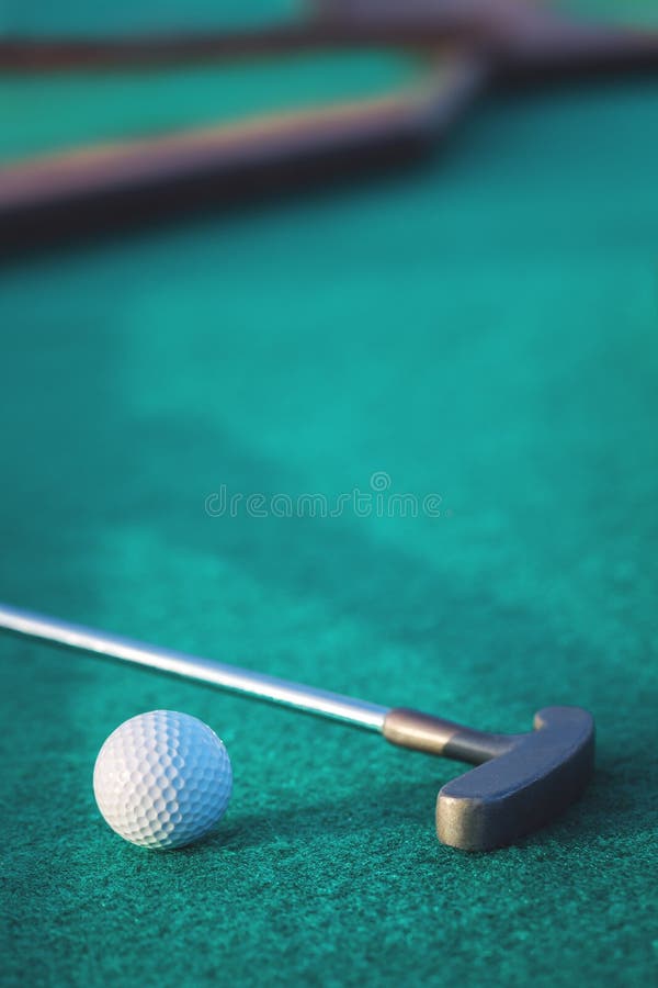 Mini Golf Putter Club and Ball Stock Photo - Image of golf, lifestyle ...
