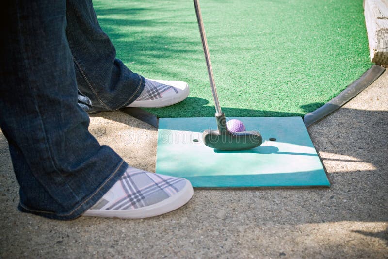 Mini Golfer stock image. Image of grass, minigolf, hard - 7079655