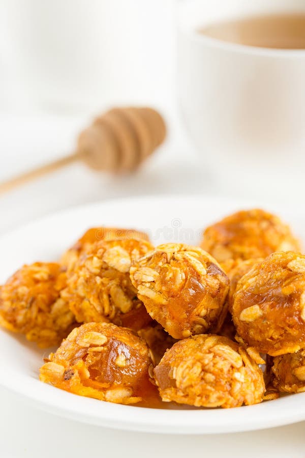 Mini Granola Bars with Dried Fruits and Honey Stock Photo - Image of ...